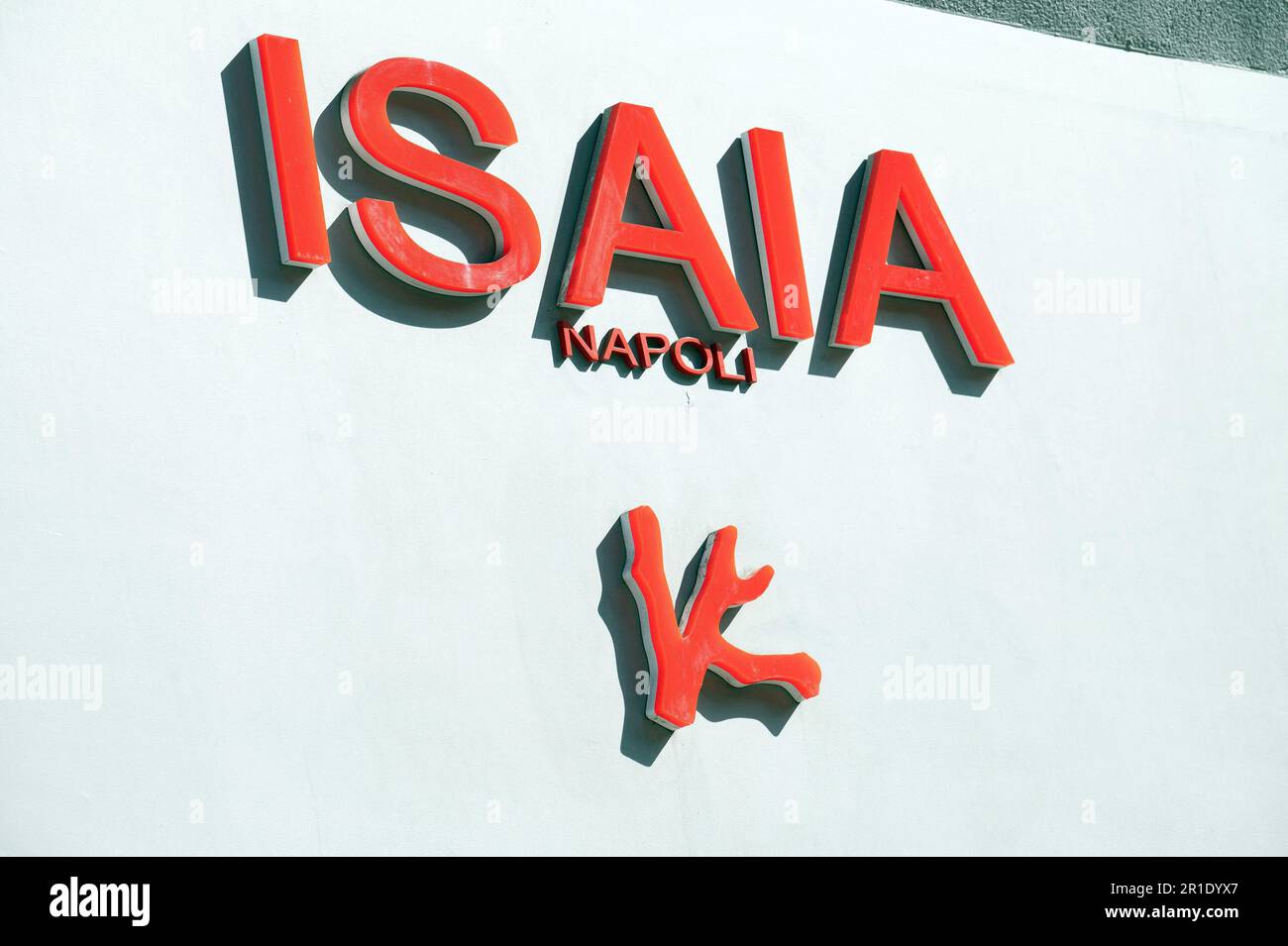 London, UK. 11th May, 2023. A shop sign of ISAIA Store, on May 07, 2023 ...