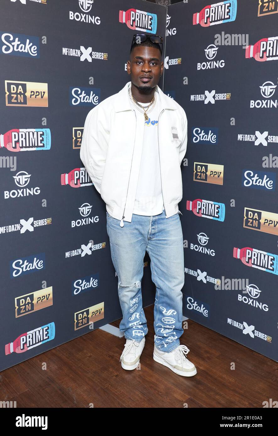 Dami Hope arriving for the KSI vs Joe Fournier boxing match at OVO ...