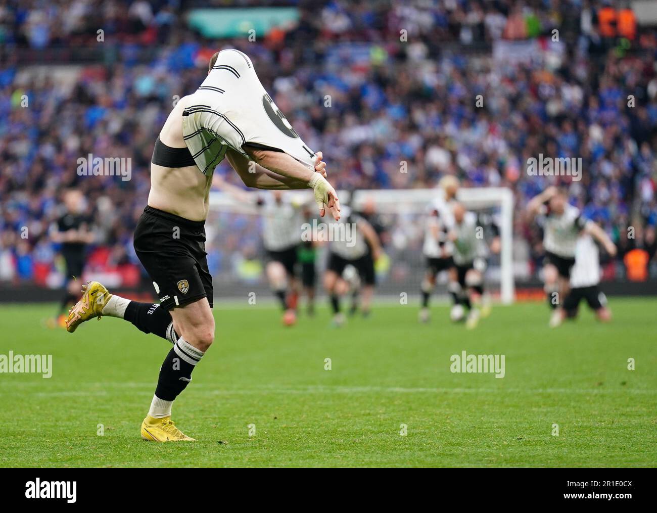 Notts County's Cedwynn Scott celebrates scoring their side's winning ...