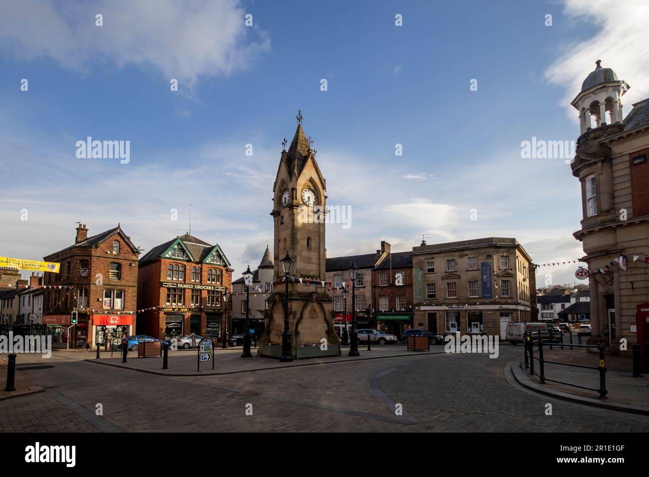 The Penrith Clock Tower (aka Musgrove Monument) in the centre of ...