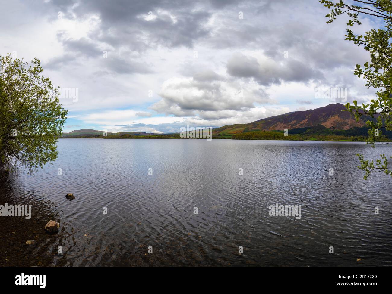The shore of Bassenthwaite Lake in the Lake District, Cumbria, UK Stock ...