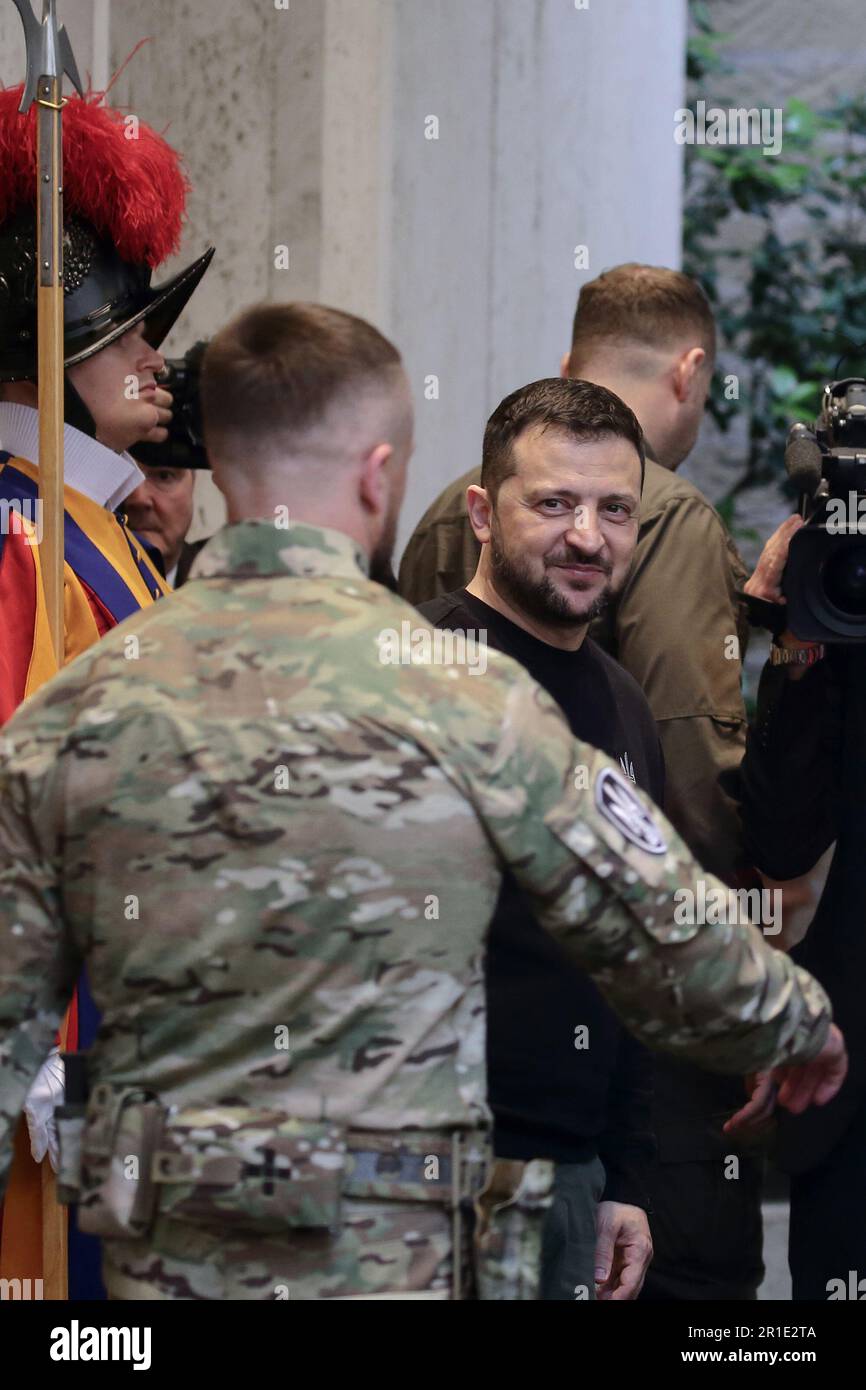 Vatican City, Vatican. 13th May, 2023. Ukrainian President Volodymyr ...