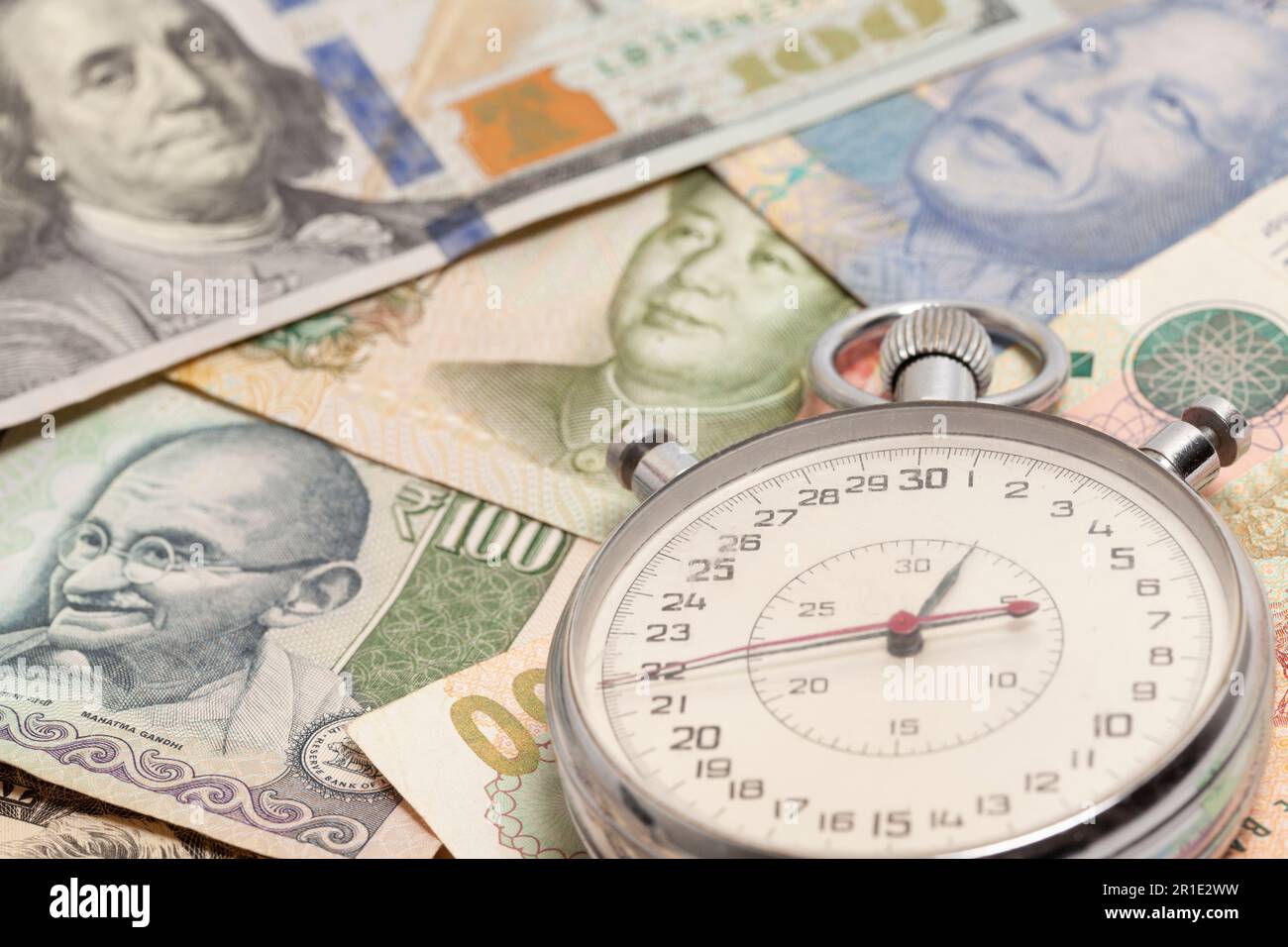 Time money concept clock indian hi-res stock photography and images - Alamy