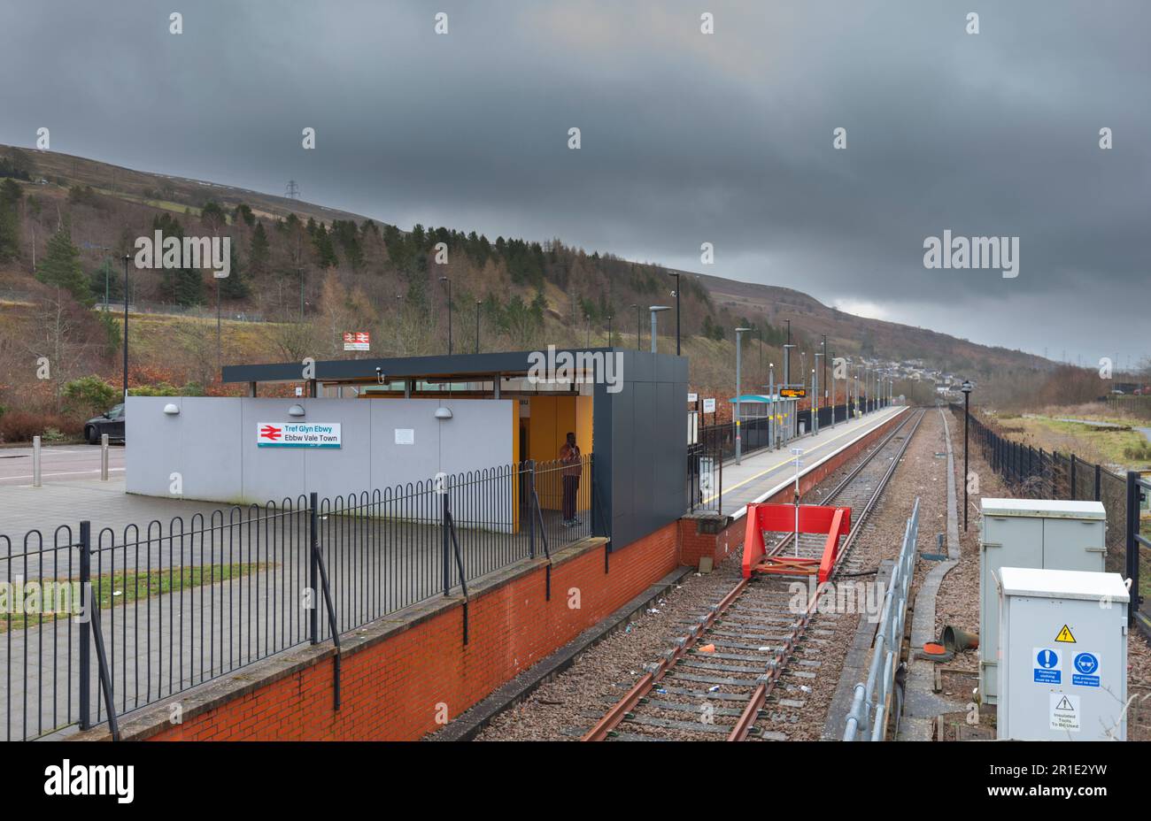 Ebbw Vale Town railway station Stock Photo - Alamy