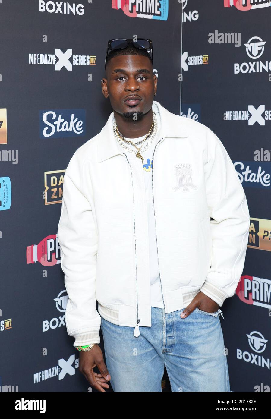 Dami Hope arriving for the KSI vs Joe Fournier boxing match at OVO ...