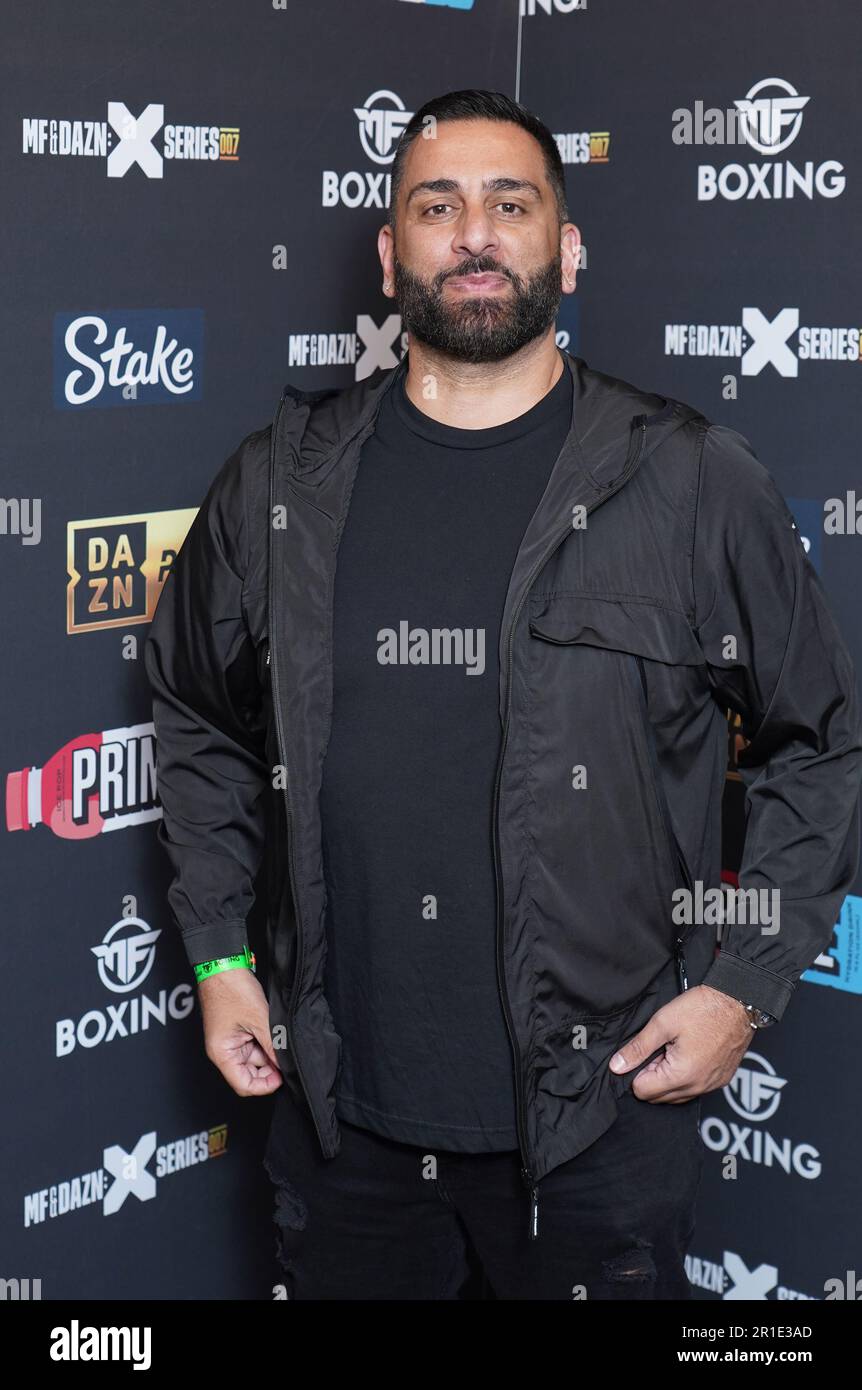 Yianni Charalambous arriving for the KSI vs Joe Fournier boxing match ...