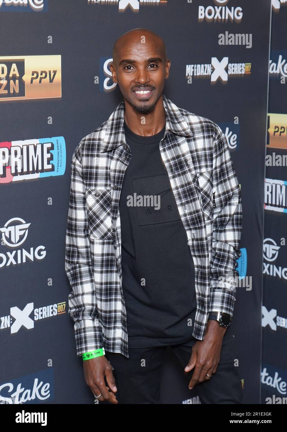 Sir Mo Farah arriving for the KSI vs Joe Fournier boxing match at OVO ...