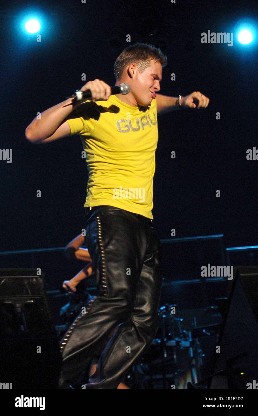 Brescia Italy 2005-06-17 : Lee Ryan singer of Blue during the concert ...