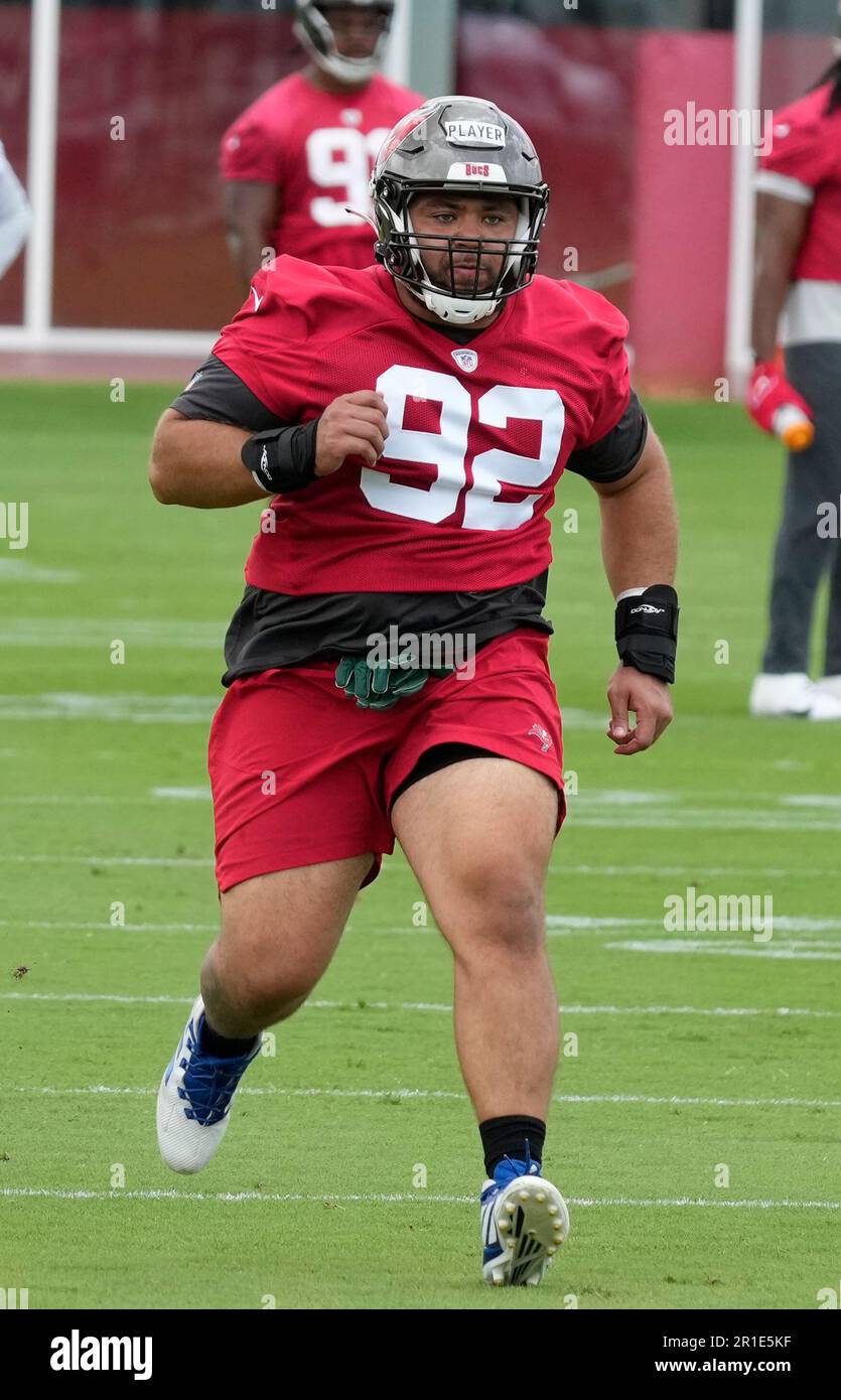 Tampa Bay Buccaneers defensive lineman Jaxon Player at the NFL football ...