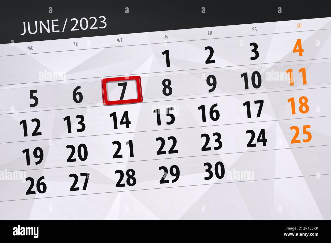Calendar 2023, deadline, day, month, page, organizer, date, June ...