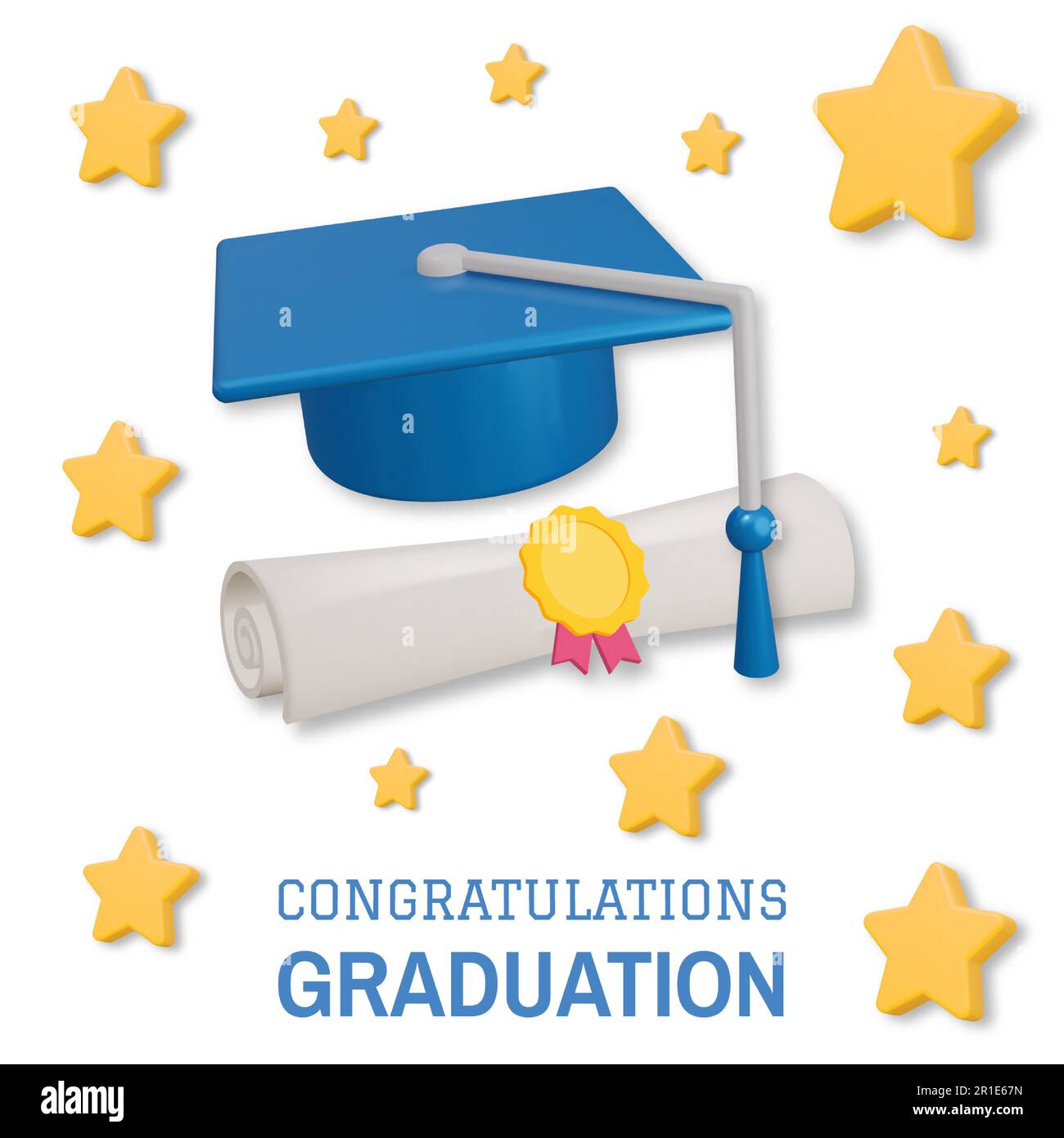 Congratulations graduation greeting vector background design. Vector ...