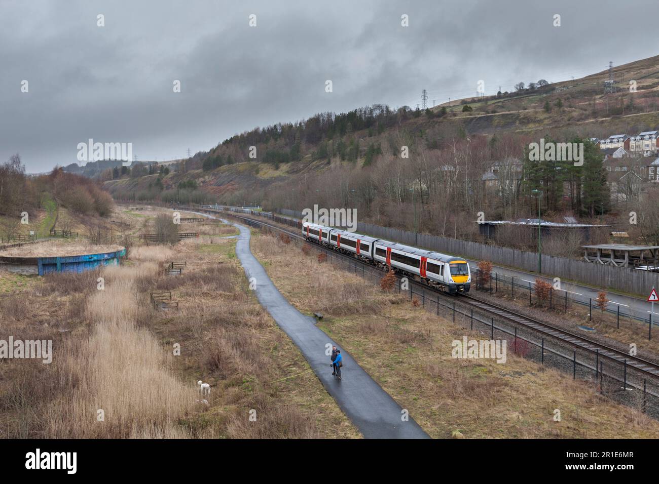 Transport For Wales class 170 Bombardier Turbostar train on the Ebbw ...