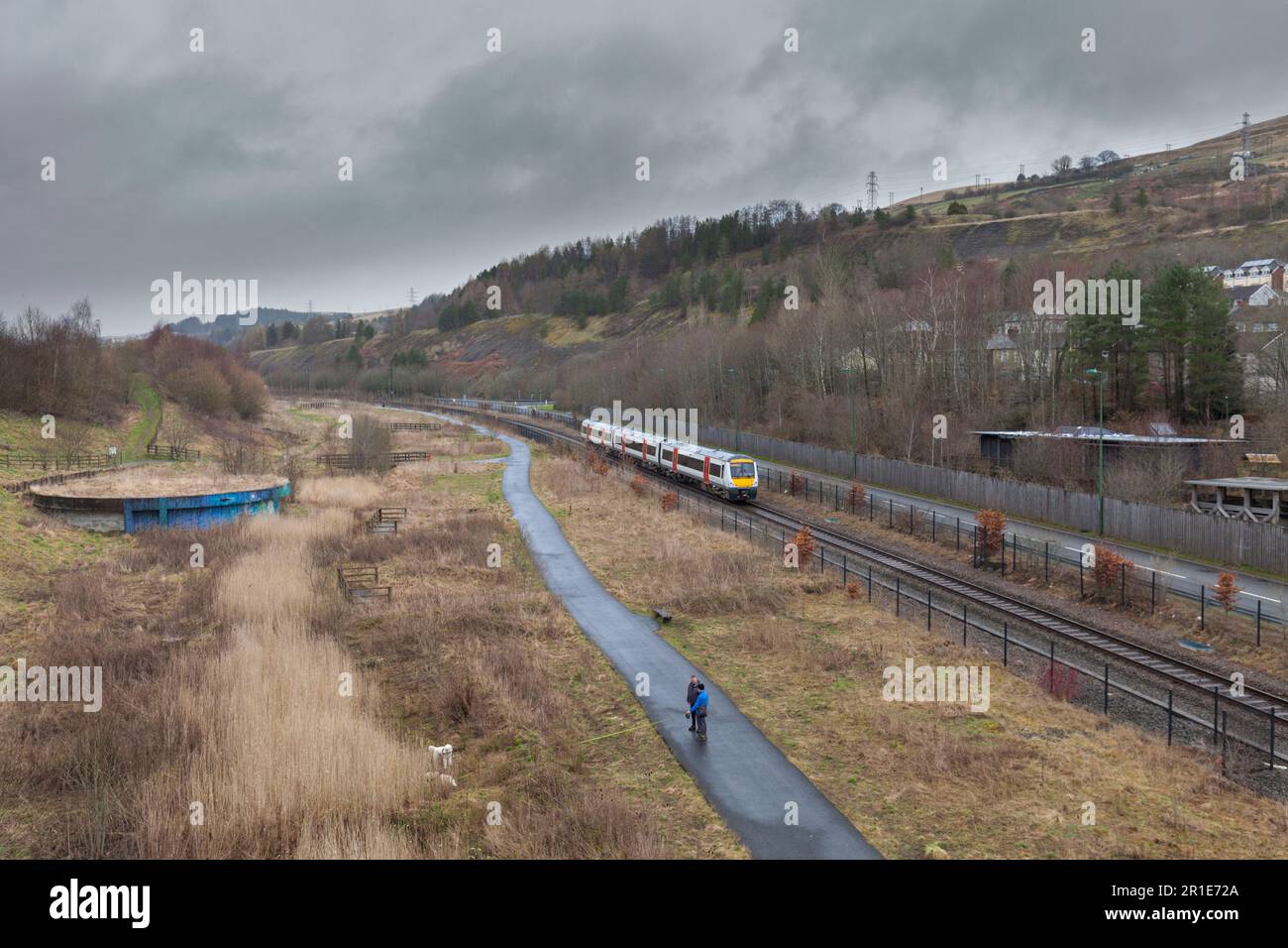 Transport For Wales class 170 Bombardier Turbostar train on the Ebbw ...