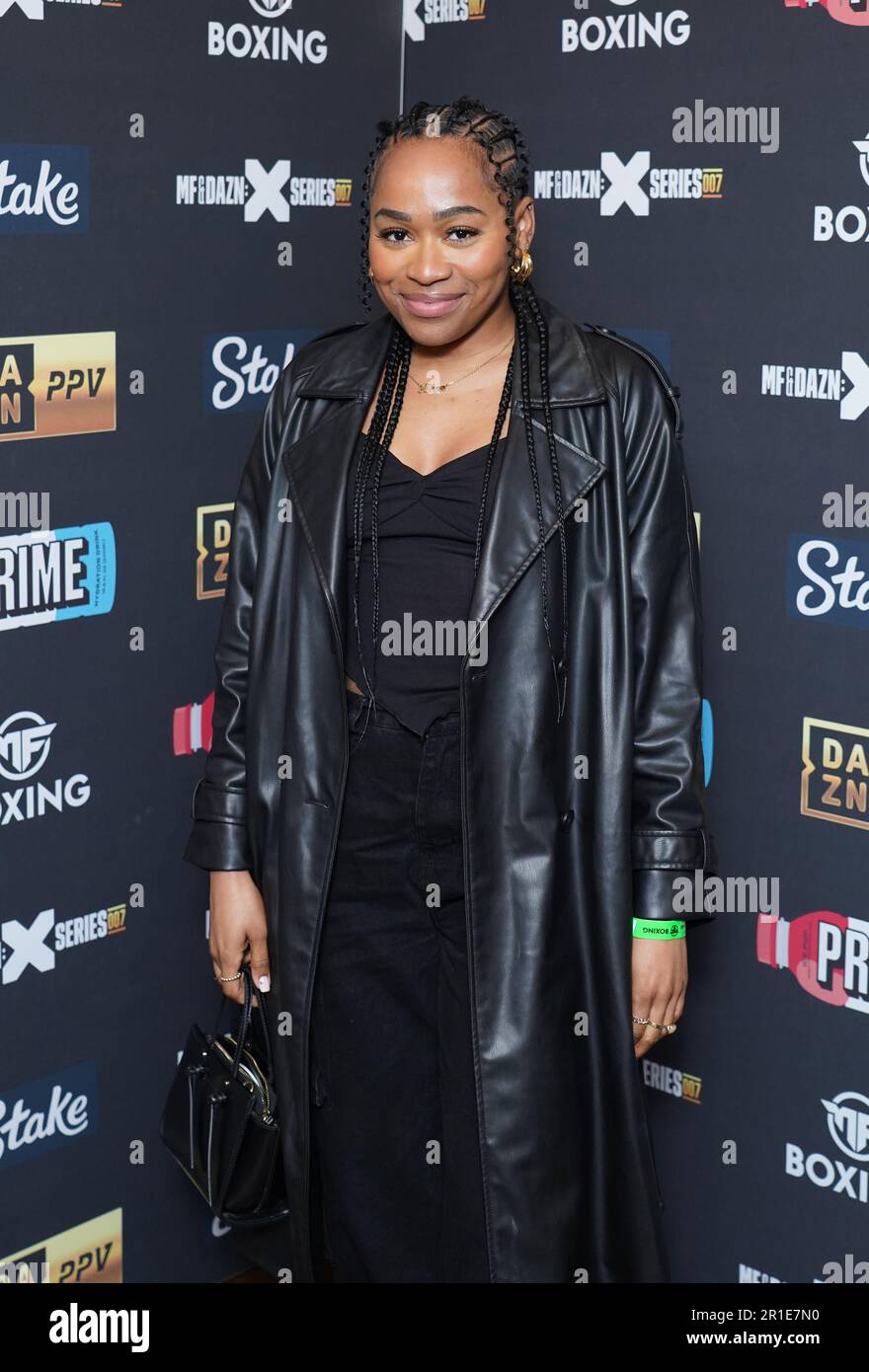 Shayna Marie arriving for the KSI vs Joe Fournier boxing match at OVO ...