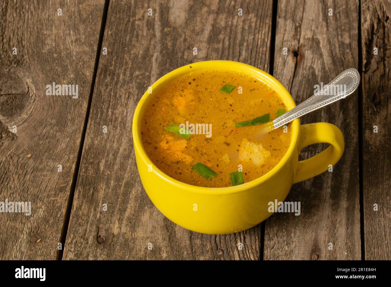 cup of hot homemade bread soup top to bottom view Stock Photo - Alamy