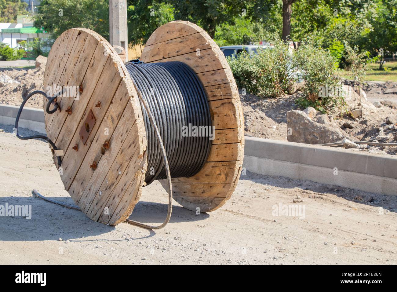 Electrical cable road hi-res stock photography and images - Alamy