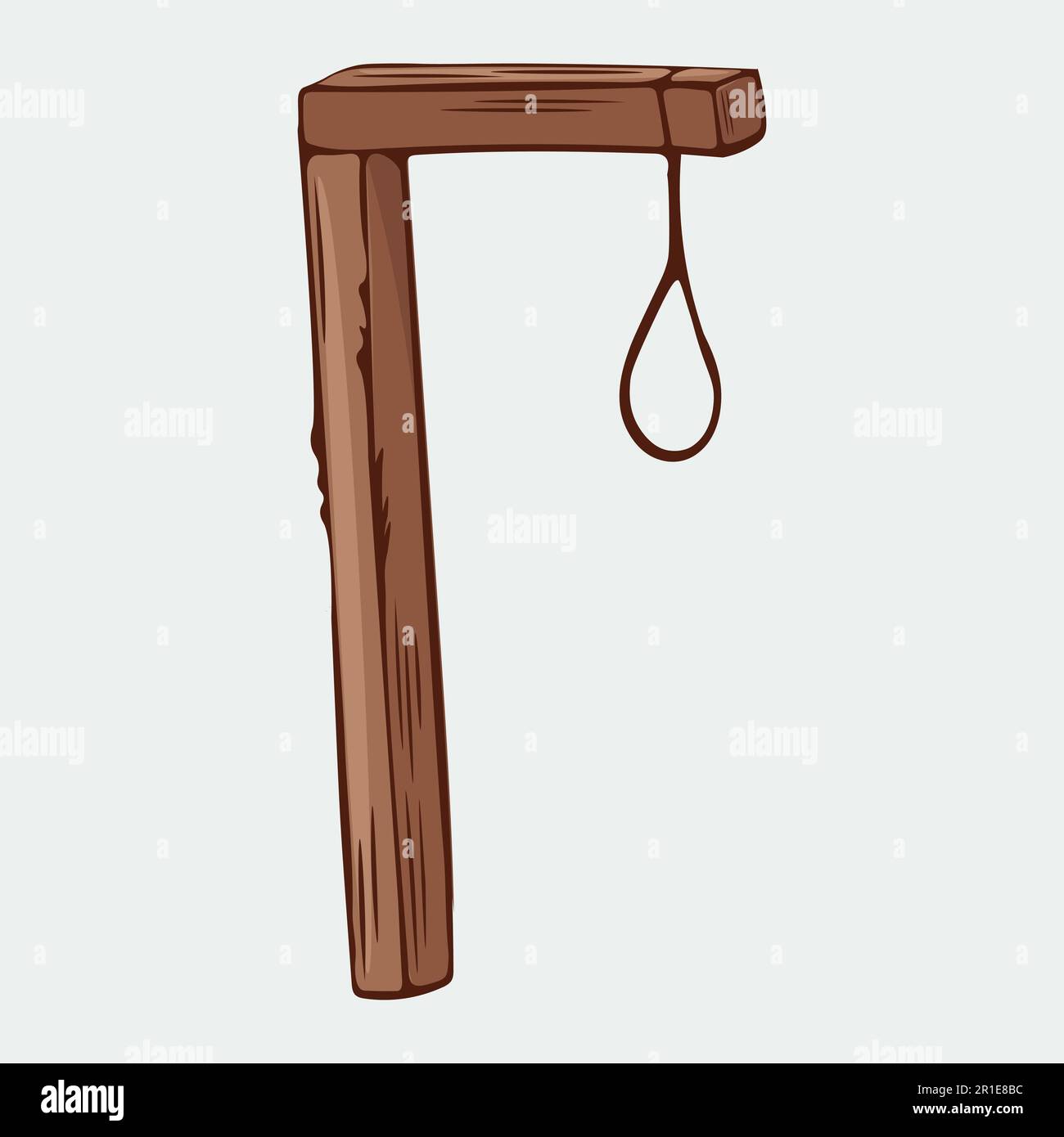 Hand-drawn wooden gallows with doodle loop vector illustration Stock ...