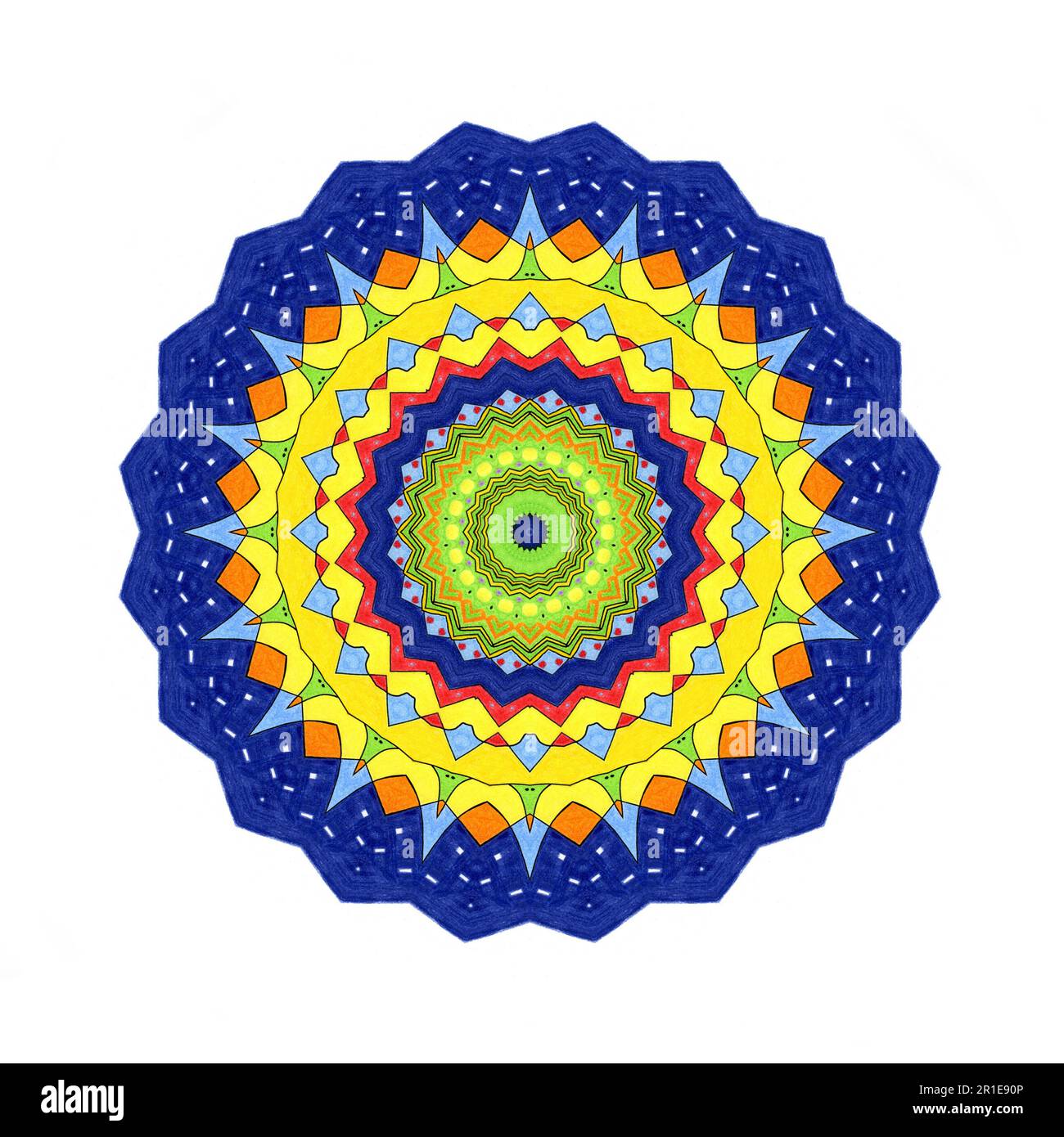 Color abstract radial pattern on white background Stock Photo - Alamy