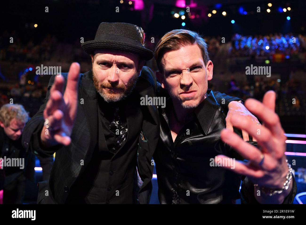 Liverpool, UK. 13th May, 2023. Musicians Anthony Brown (l) and Rupert ...