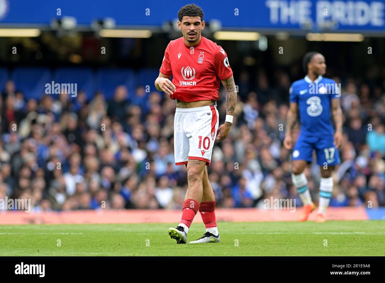 London, UK. 13th May, 2023. Morgan Gibbs-White of Nottingham Forest ...