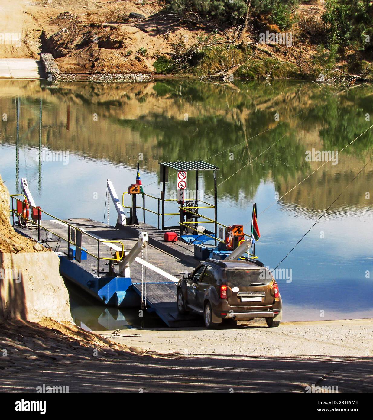 Getting Ready to cross the Pont at the river Border Crossing to Namibia ...