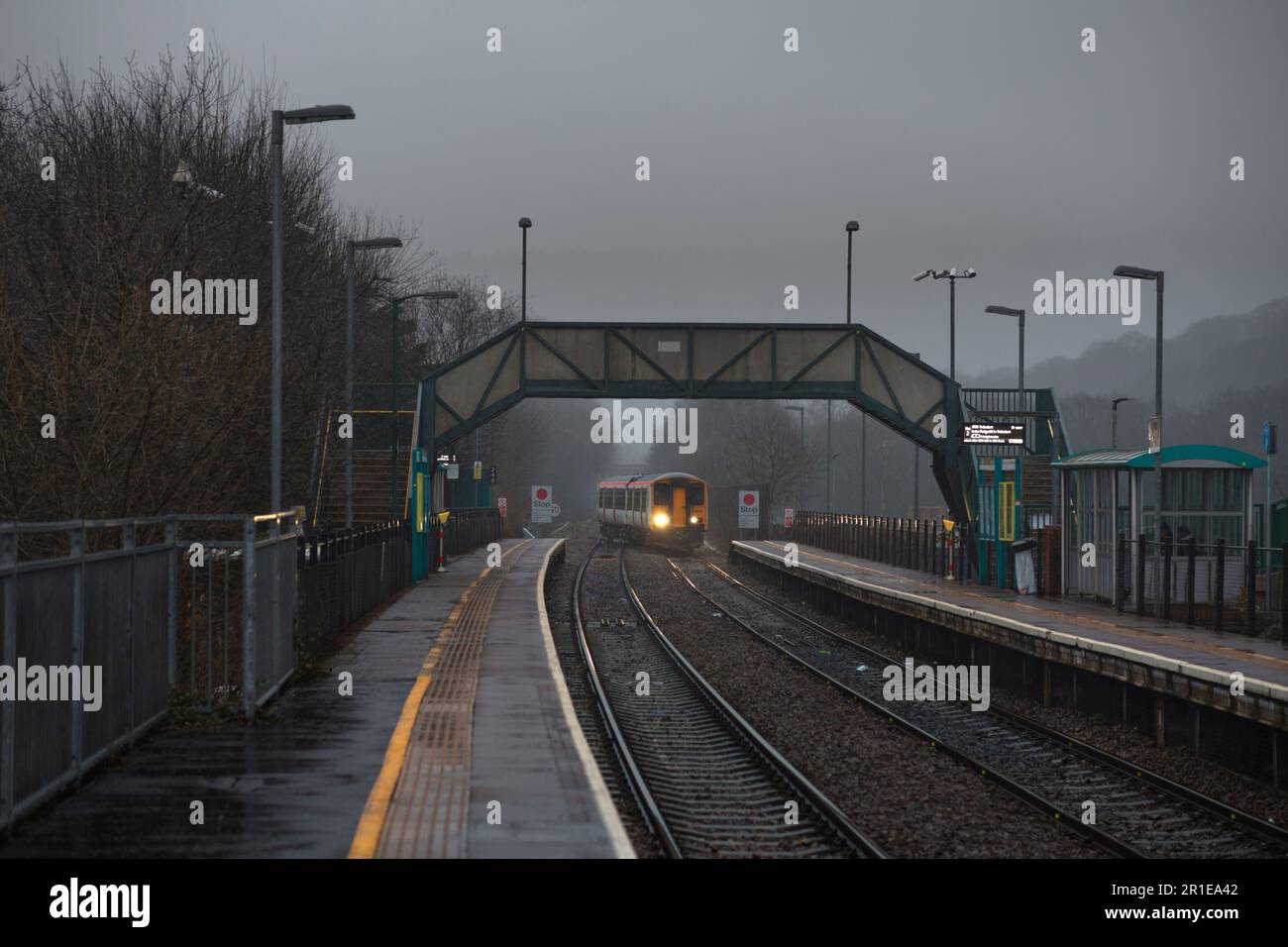 Transport For Wales class 150 sprinter train 150282 arriving at Ystrad ...