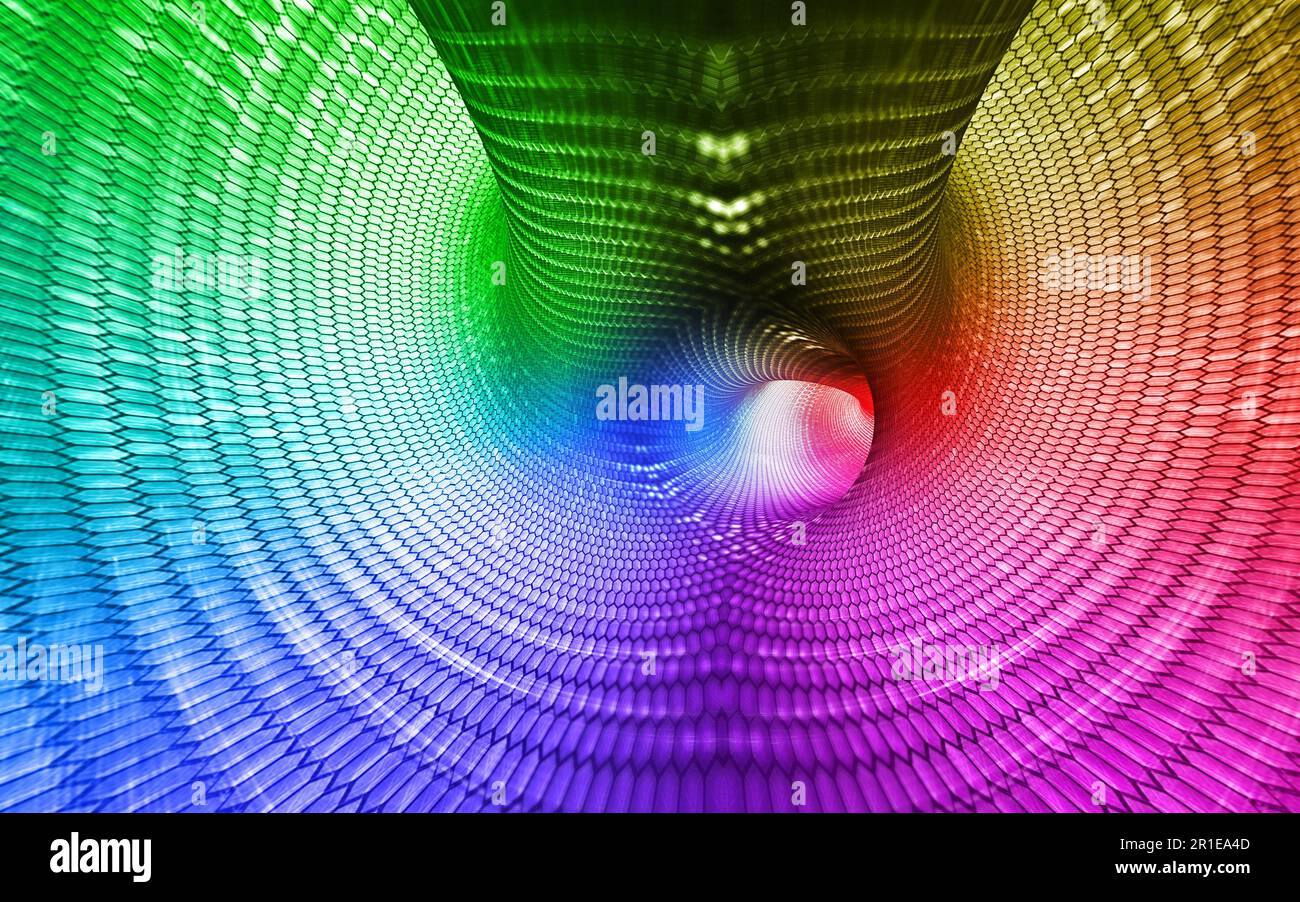Rainbow colors technology background 3d rendering Stock Photo - Alamy