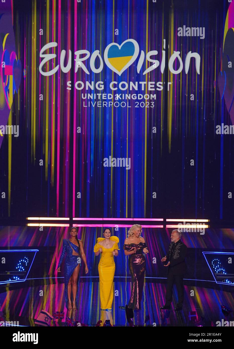 Hosts (left to right) Alesha Dixon, Julia Sanina and Hannah Waddingham ...