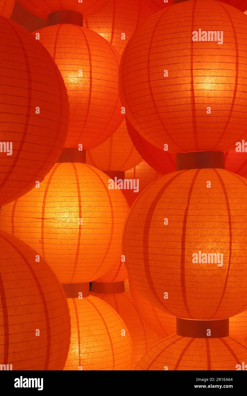 Close up colorful of Chinese New Year or Spring Festival Lanterns, with ...