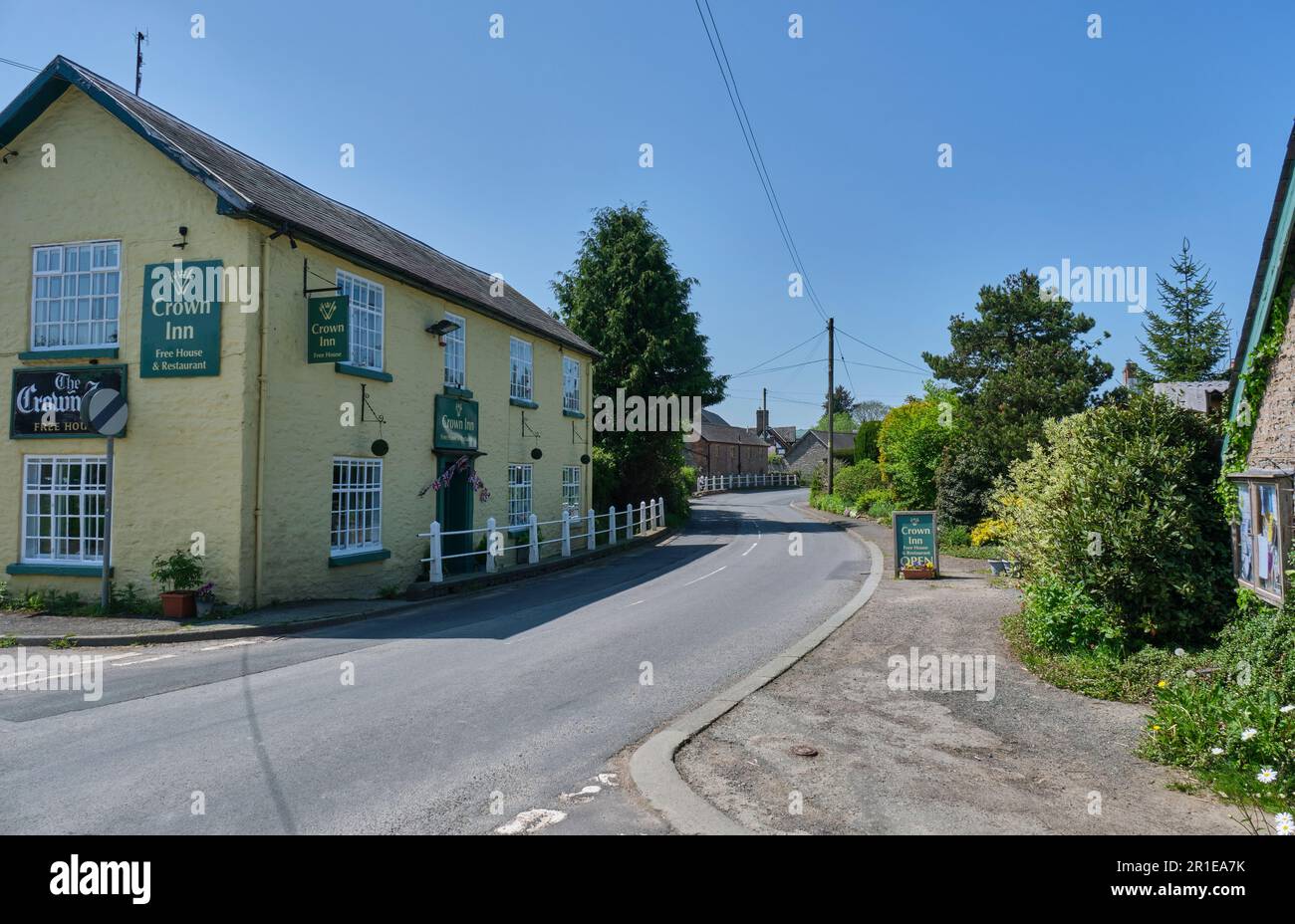 The Crown Inn at Clunton, near Clun, Shropshire Stock Photo - Alamy