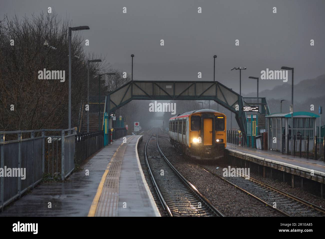 Transport For Wales class 150 sprinter train 150282 arriving at Ystrad ...