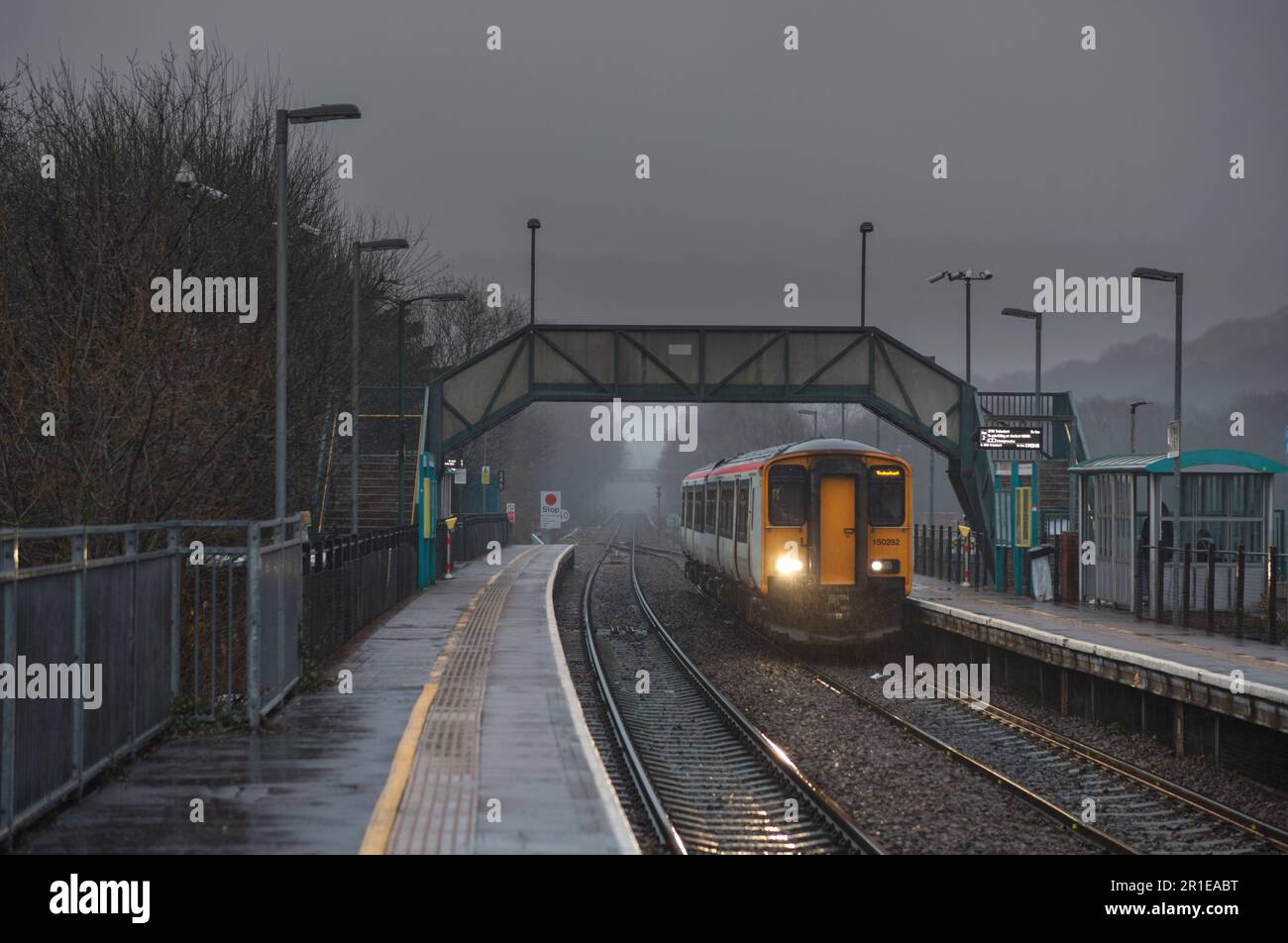 Transport For Wales class 150 sprinter train 150282 arriving at Ystrad ...