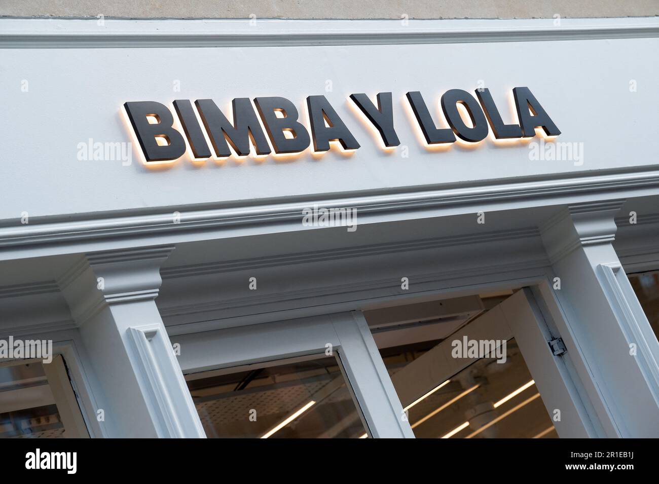 London, UK. 11th May, 2023. A shop sign of BIMBA Y LOLA Store, on May ...