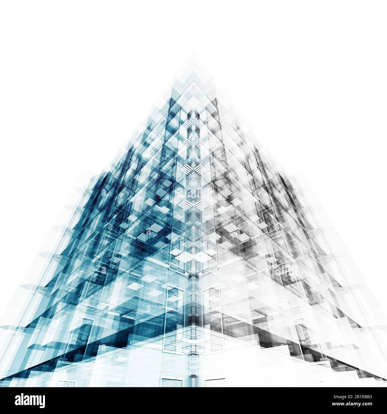Building construction design. White isolated. 3d rendering Stock Photo ...