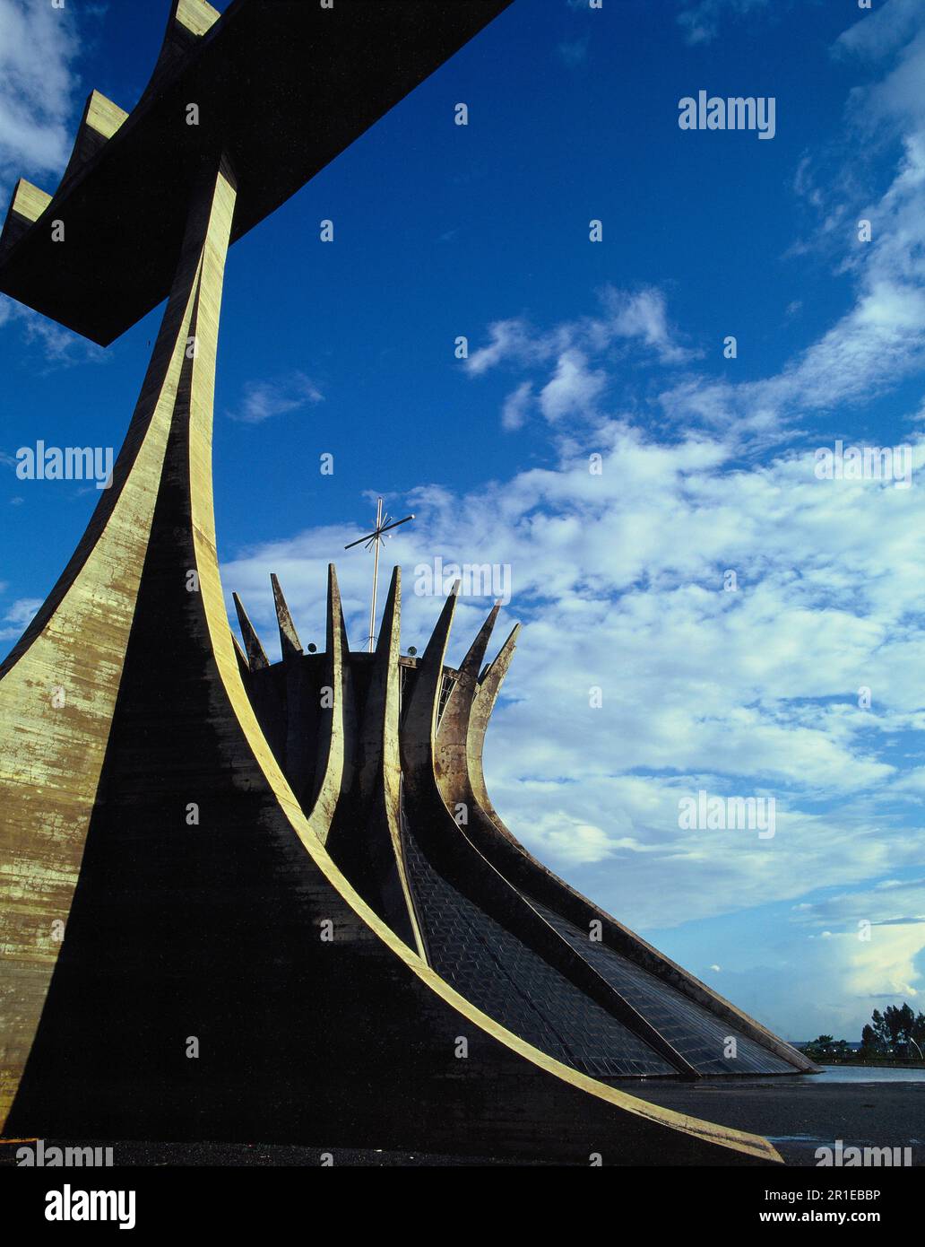 Roman Catholic cathedral with bell tower designed by Oscar Niemeyer in ...