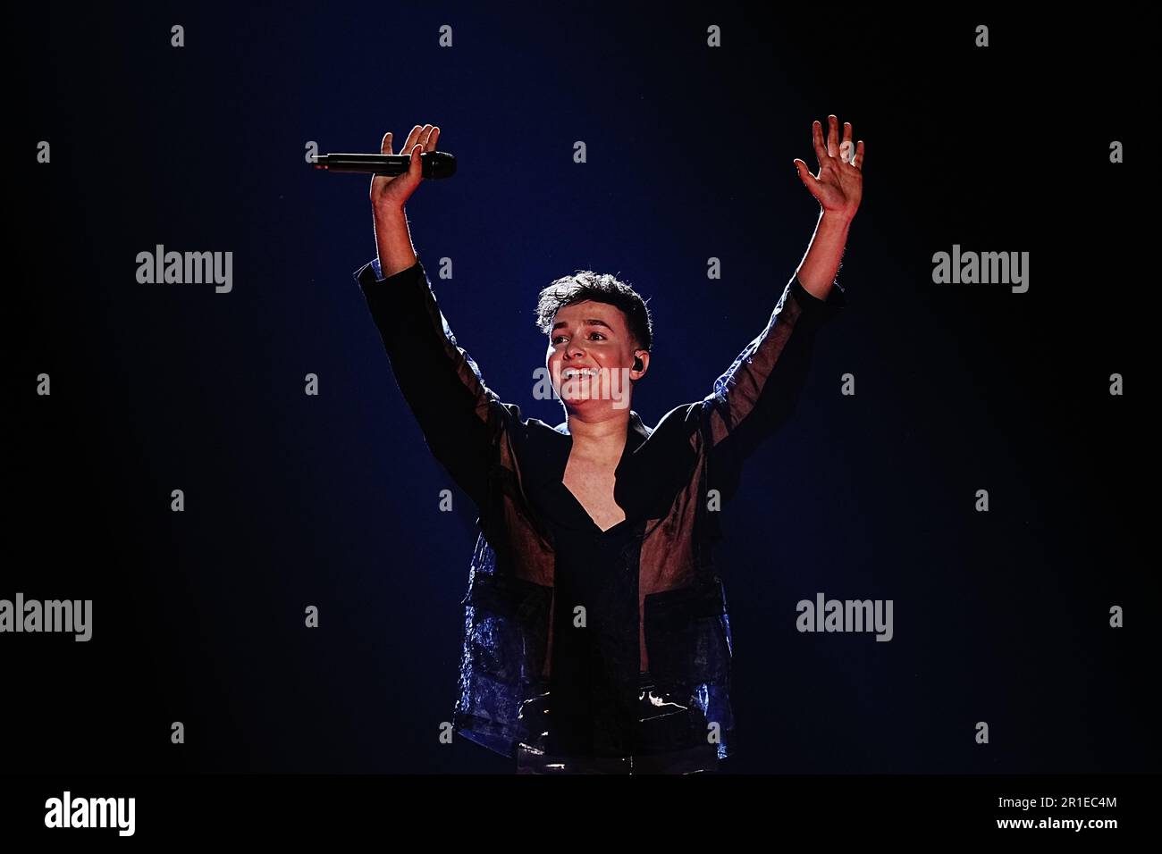 Switzerland entrant Remo Forrer performing in the grand final for the ...