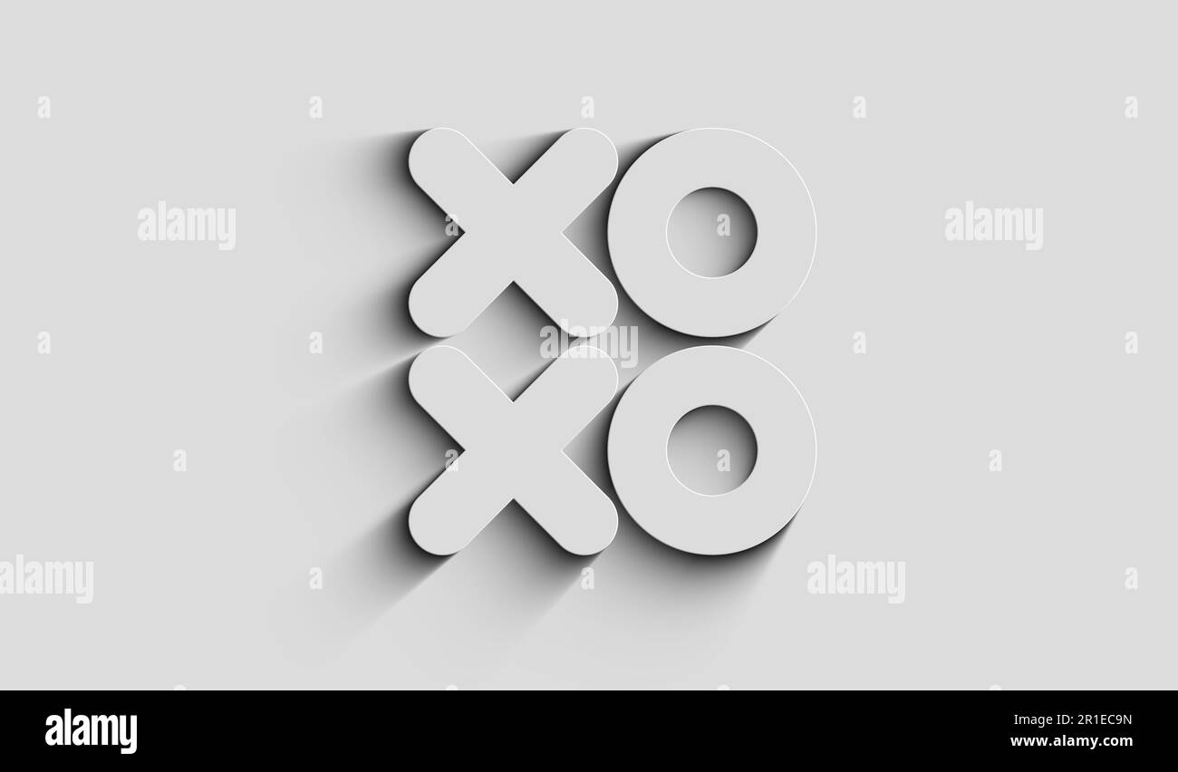 XOXO romantic love greeting and kiss digital cyber style symbol with ...