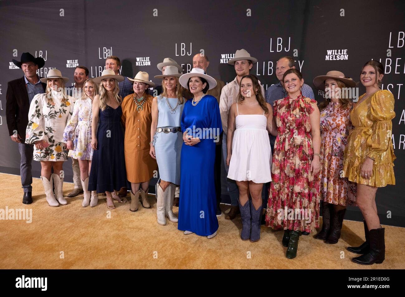 The extended Johnson family, including LBJ daughter LUCI BAINES JOHNSON ...