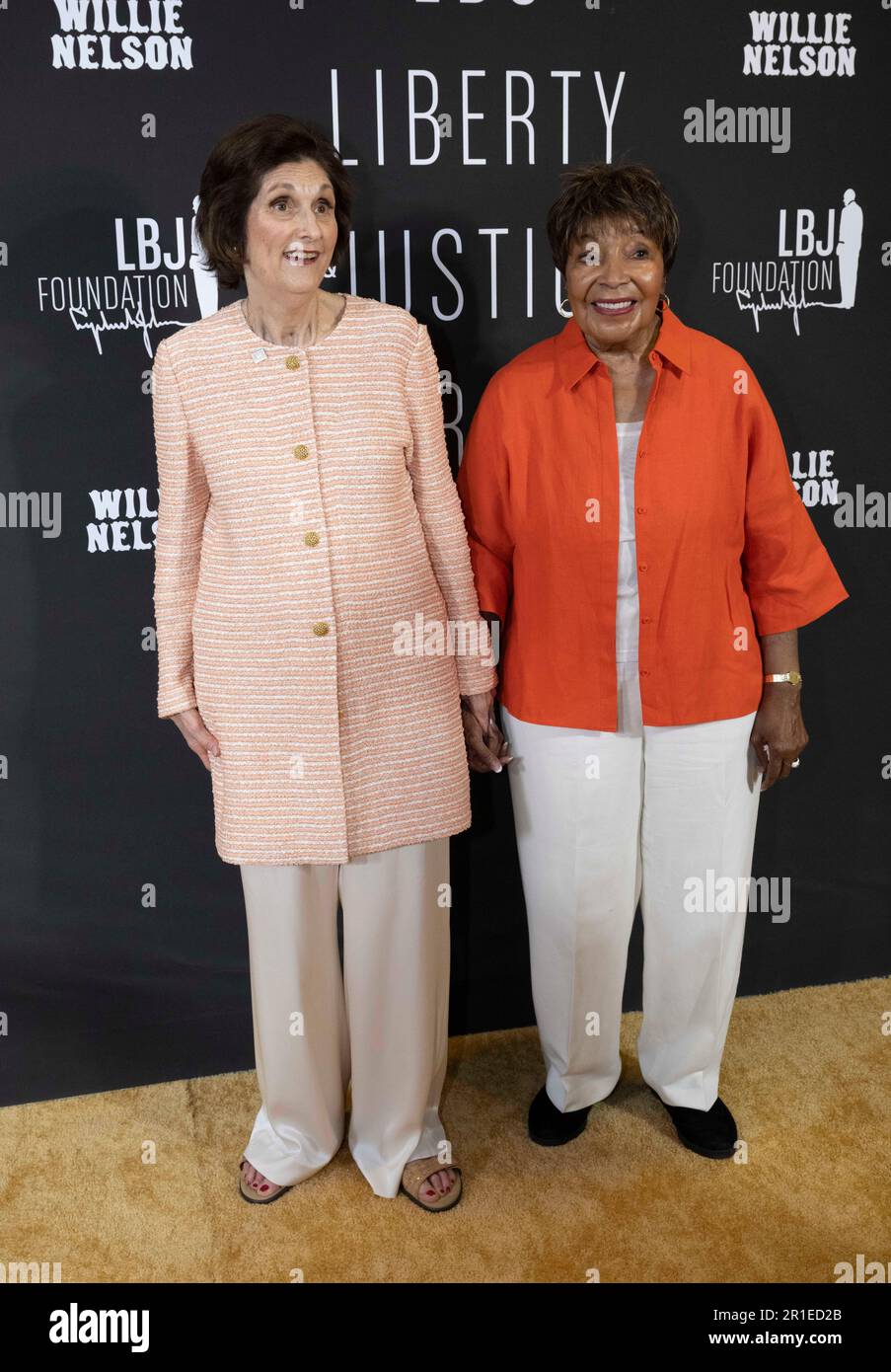 LYNDA ROBB, daughter of LBJ, poses with former member of Congress EDDIE ...