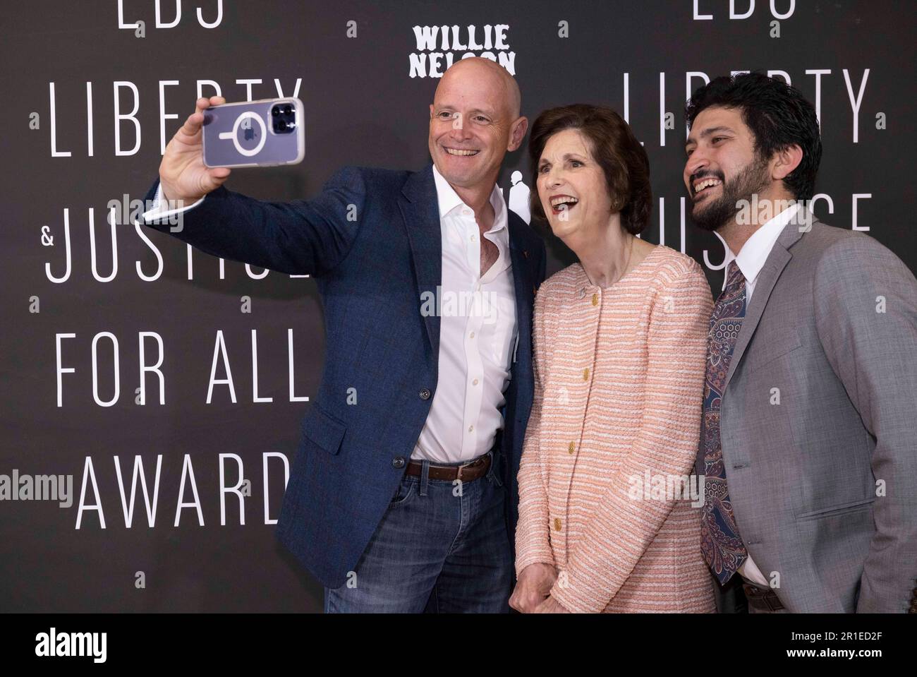 LBJ School of Public Affairs director J.R. DESHAZO, l, poses with LYNDA ...