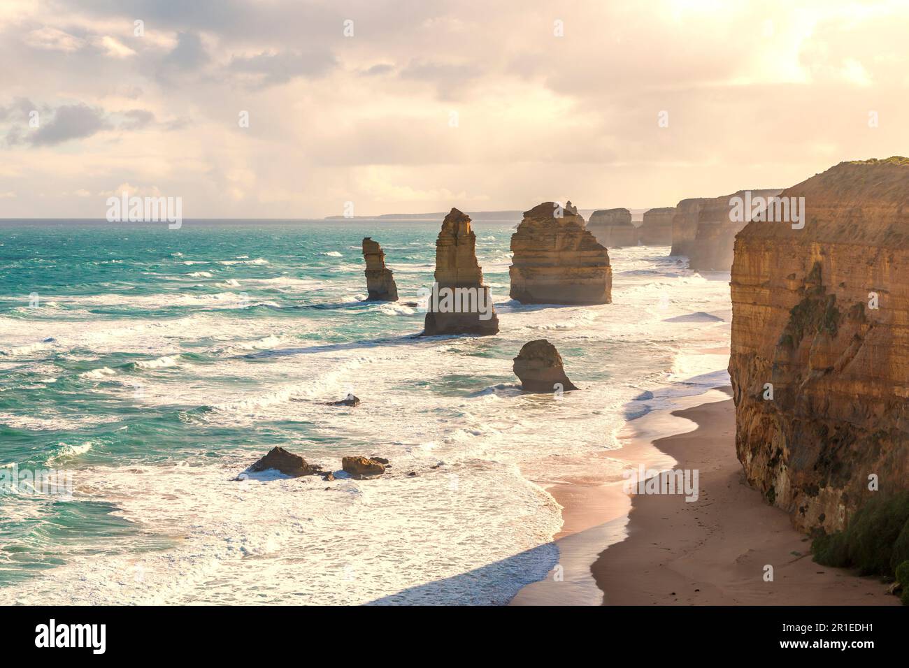 Photograph of the historic and famous 12 Apostles limestone rock stacks ...