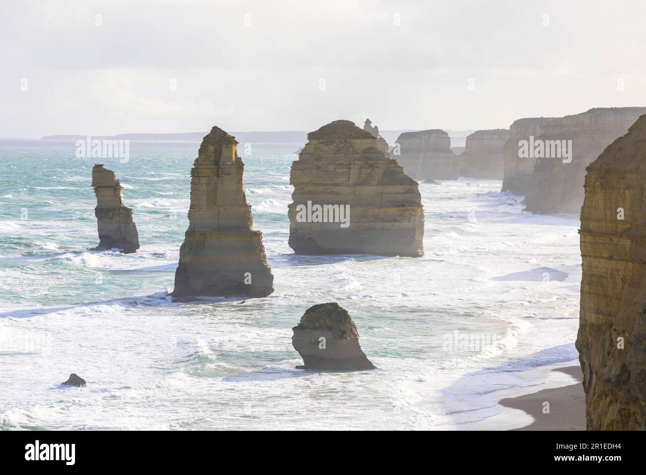 Photograph of the historic and famous 12 Apostles limestone rock stacks ...