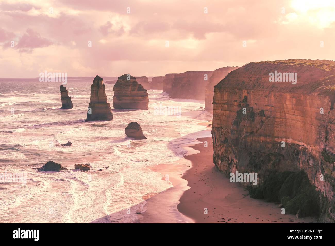 Photograph of the historic and famous 12 Apostles limestone rock stacks ...