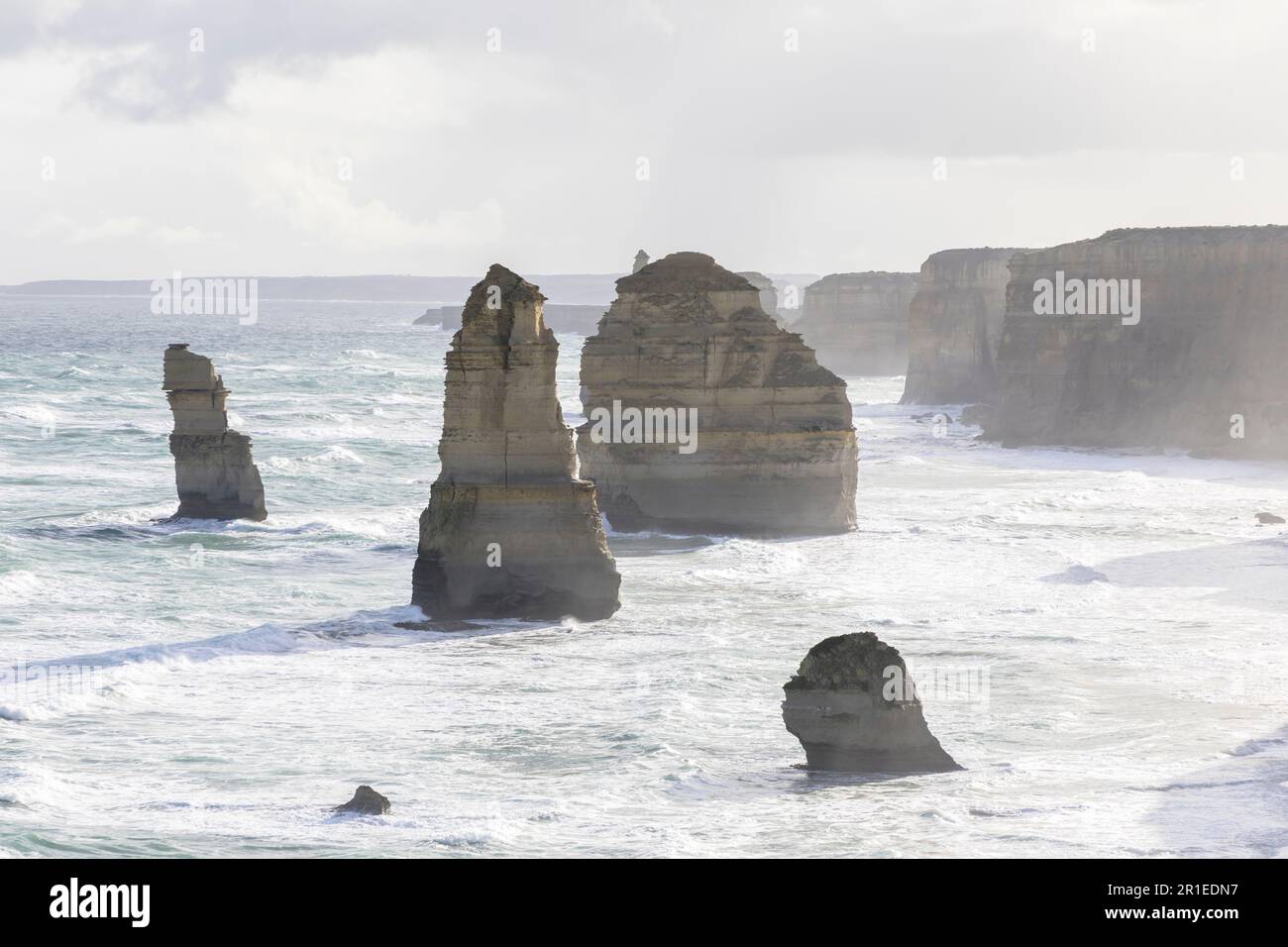 Photograph of the historic and famous 12 Apostles limestone rock stacks ...