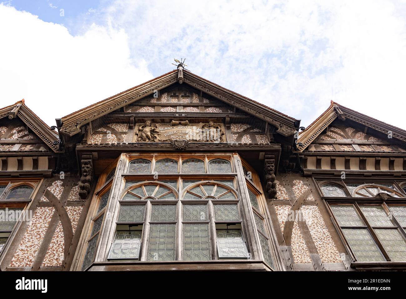 Canterbury, Kent, united kingdom, 22, August 2022 Facade of The Beaney ...