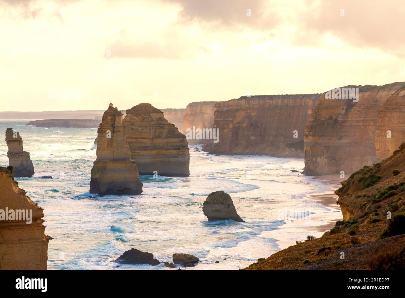 Photograph of the historic and famous 12 Apostles limestone rock stacks ...