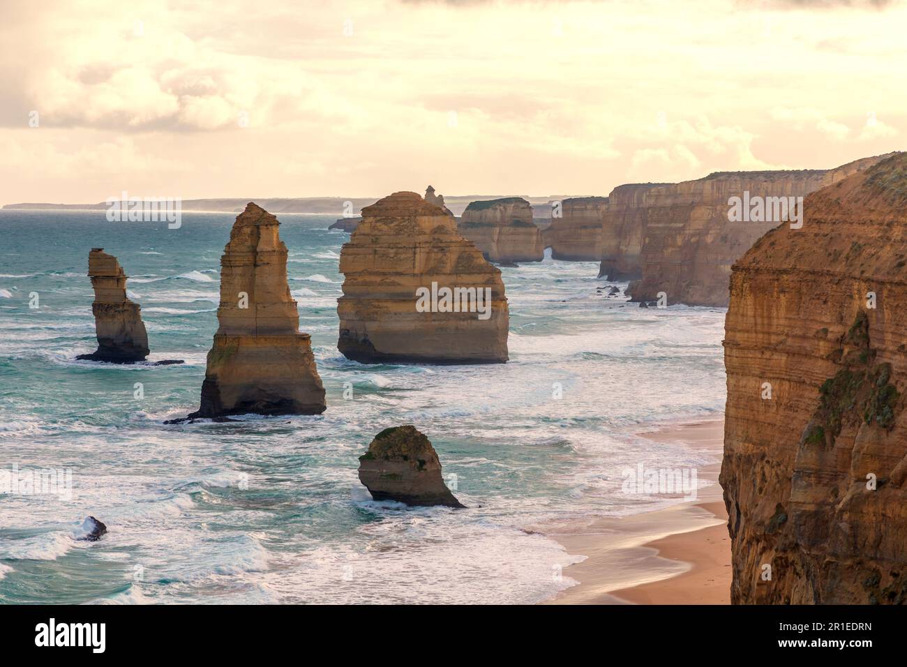 Photograph of the historic and famous 12 Apostles limestone rock stacks ...