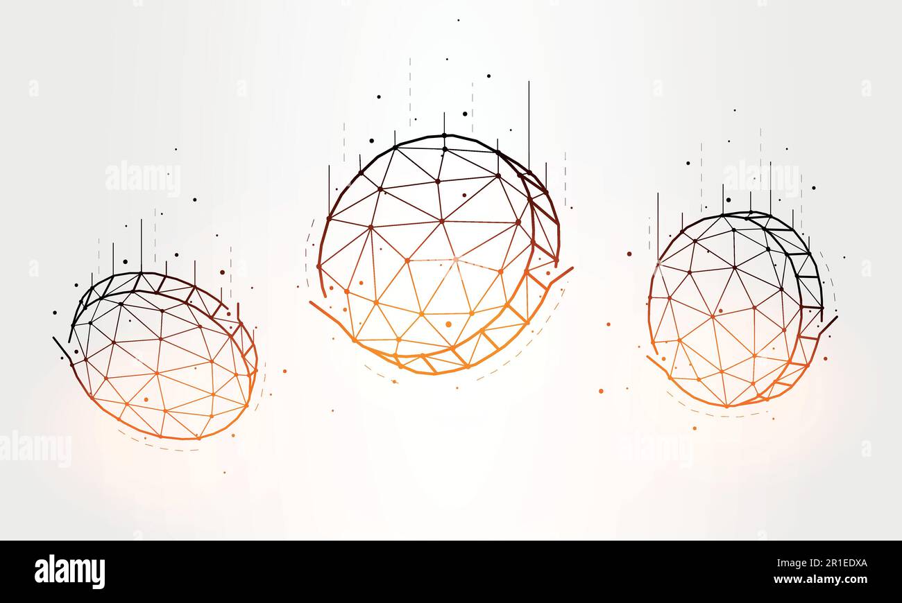 Falling coins polygonal vector illustration isolated on white ...