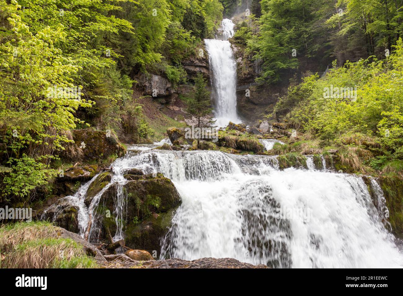 Waterfalls Giessbach in the Bernese Oberland, Switzerland. Giessbach ...