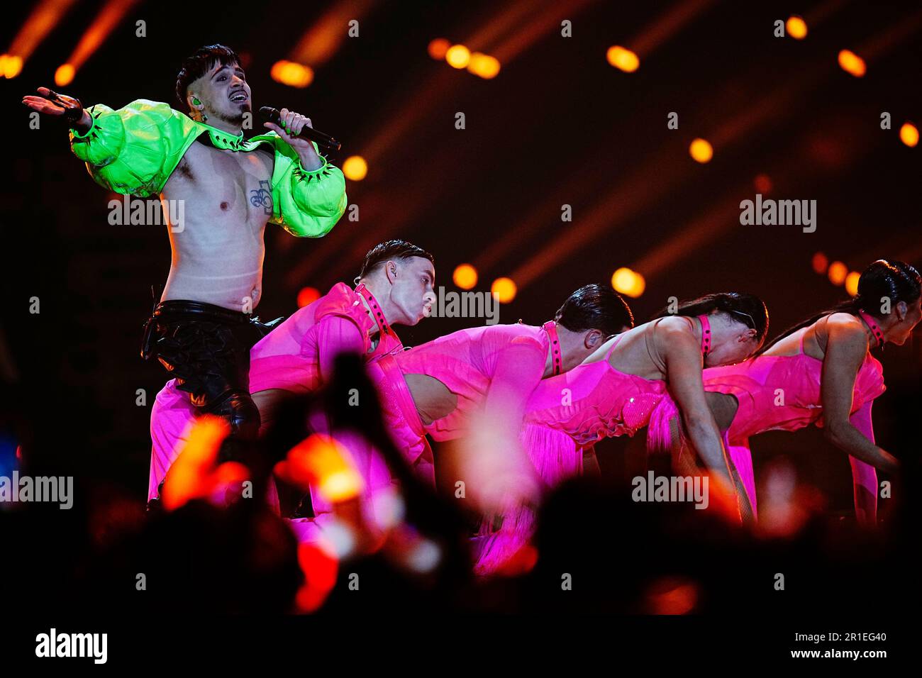 Finland entrant Kaarija performing in the grand final for the ...